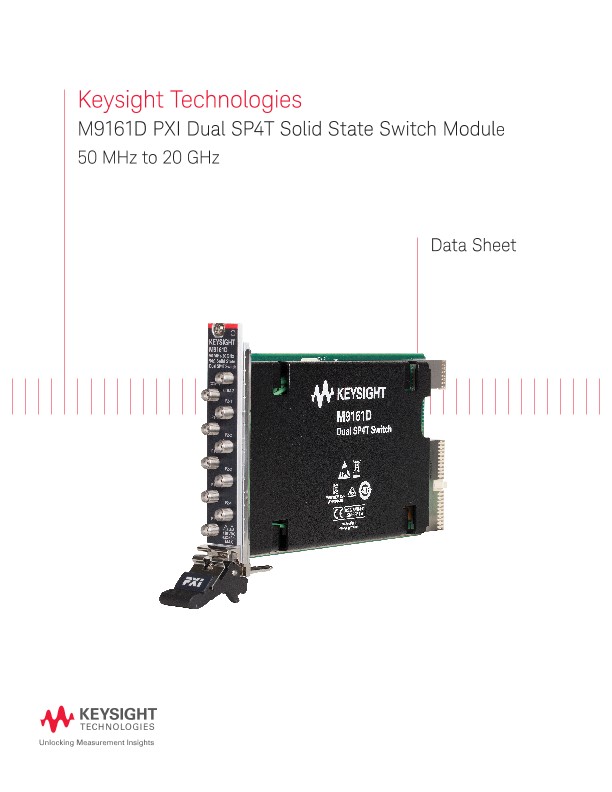 M9161D PXI Dual SP4T Solid State Switch Module PDF Asset Page | Keysight
